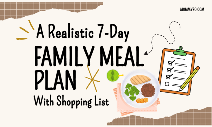 A Realistic 7-Day Family Meal Plan with Shopping List
