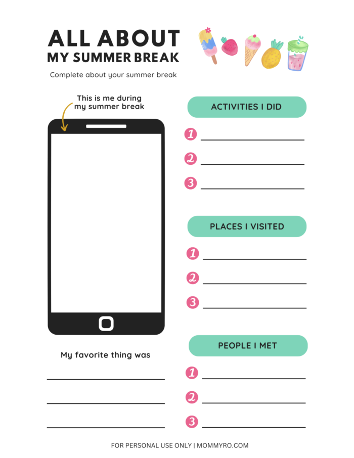 13 Must-Have Summer Printables for Kids (FREE Printables)