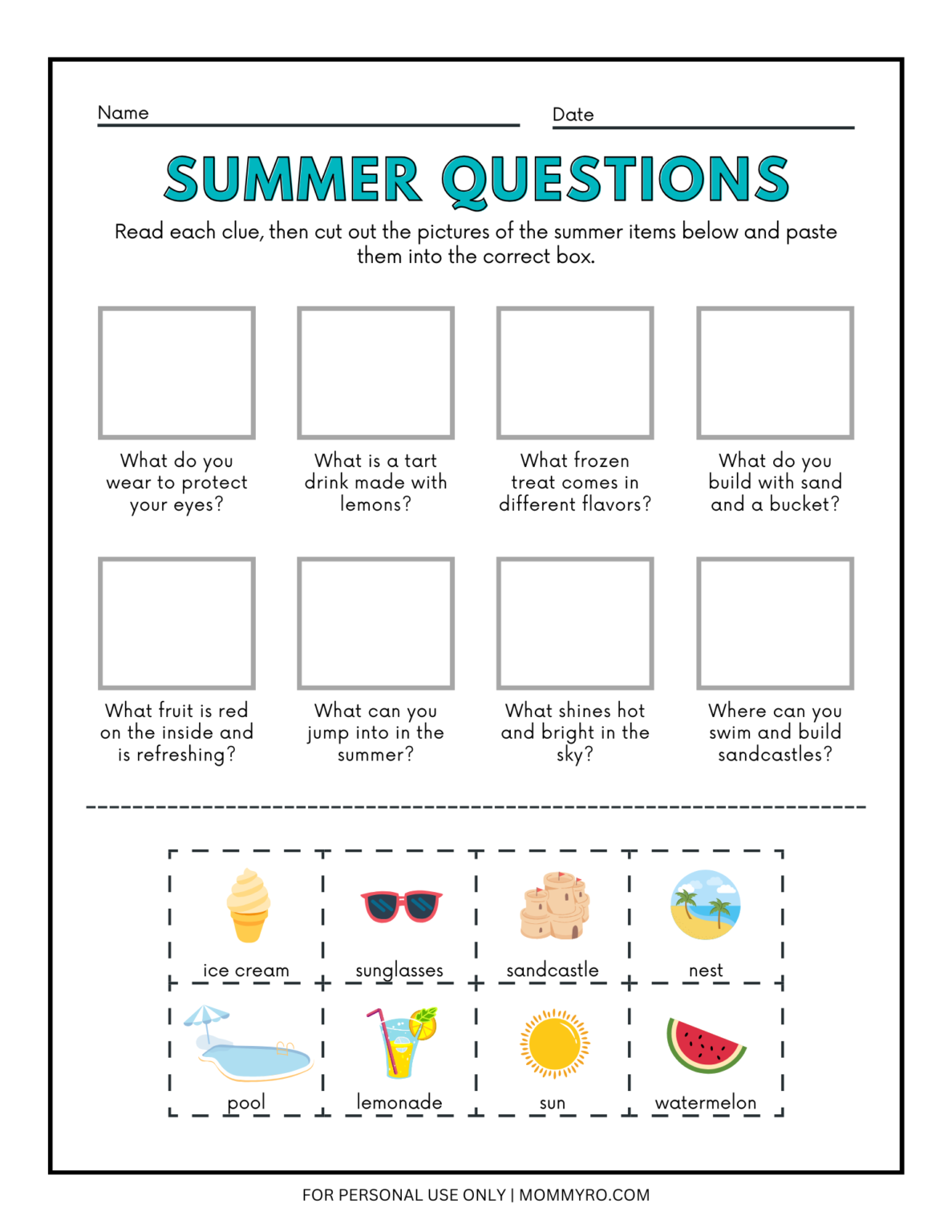 13 Must-Have Summer Printables for Kids (FREE Printables)