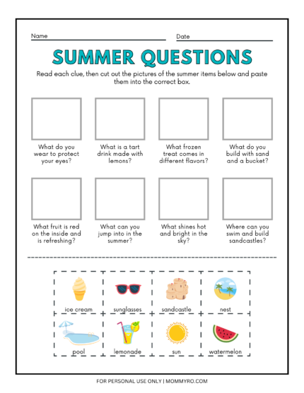 13 Must-Have Summer Printables for Kids (FREE Printables)